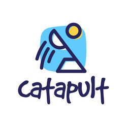 Catapult logo icon in trendy design style Vector Image