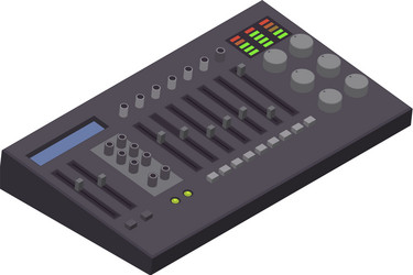 Audio midi interface isometric outline concept Vector Image