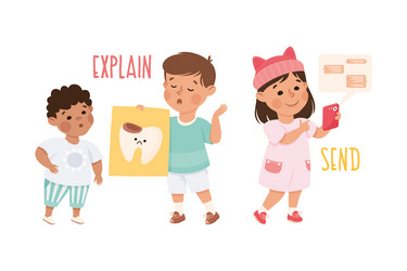 Boy Explaining Vector Images (over 860)