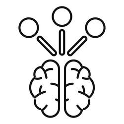 Mind care support icon simple work Royalty Free Vector Image