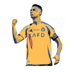 Cristiano Ronaldo Line Art Royalty Free Vector Image