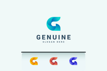 Letter g simple flat logo Royalty Free Vector Image