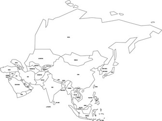 Blank Political Map of Asia Vector Images (over 1,000)