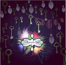 Seamless pattern with golden keys Royalty Free Vector Image