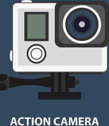 Action camera logo for active sports Royalty Free Vector