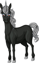 Unicorn black Royalty Free Vector Image - VectorStock