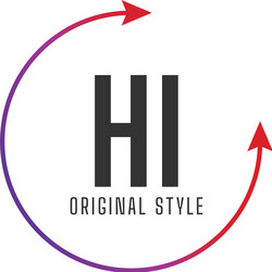 Initial letter ih circle colorful logo design Vector Image