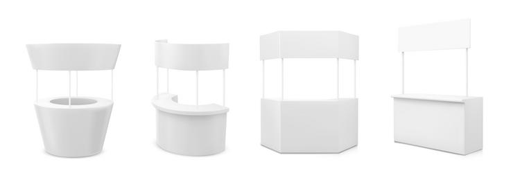 Advertising and promo booth stand Royalty Free Vector Image