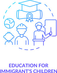 Social worker blue gradient concept icon Vector Image