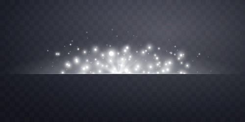 Silver horizontal lensflare light flash with rays Vector Image