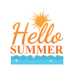 Summer day theme image design Royalty Free Vector Image