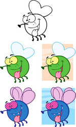 Cartoon fly Royalty Free Vector Image - VectorStock