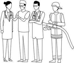 Professions Black and White Vector Images (over 10,000)
