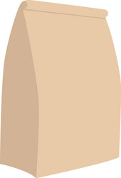 Paper bag flat style front Royalty Free Vector Image