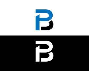 Letter pb initial logo design Royalty Free Vector Image