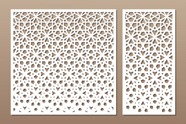 Modern random cnc pattern decorative panel Vector Image