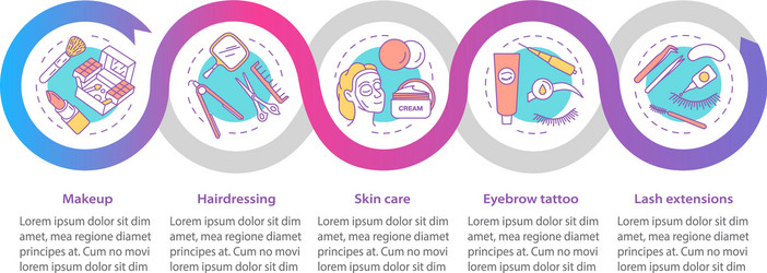 Open beauty salon infographic chart design Vector Image