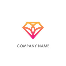 Smile logo in a shape of diamond Royalty Free Vector Image