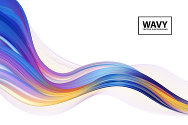 Modern colorful flow poster art design for your Vector Image