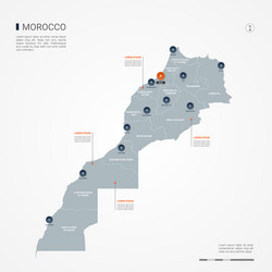 Morocco country map outline Royalty Free Vector Image
