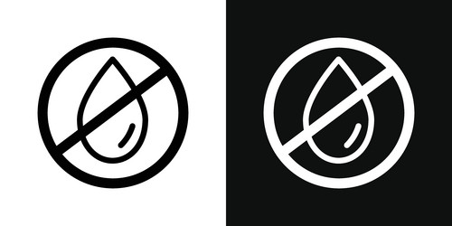 Oil free icon set palm non greasy fat control Vector Image