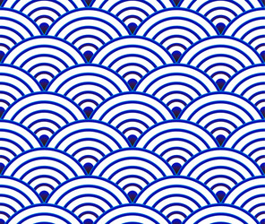 Blue and white chinese pattern Royalty Free Vector Image