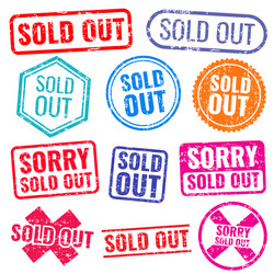 Colorful sold out comic concept Royalty Free Vector Image