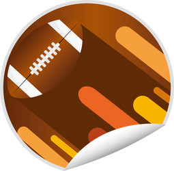 American football sticker Royalty Free Vector Image