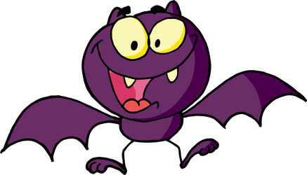 Bat cartoon character Royalty Free Vector Image