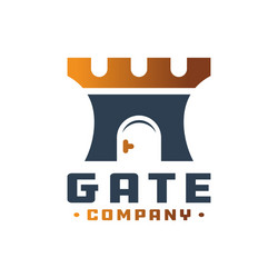 Black gate logo design Royalty Free Vector Image