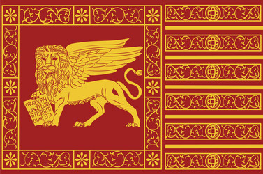 Flag of venice italy Royalty Free Vector Image