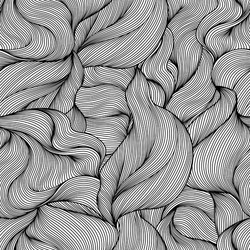 Seamless wave hair line pattern Royalty Free Vector Image