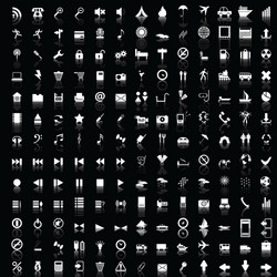 Icon set twelve Royalty Free Vector Image - VectorStock