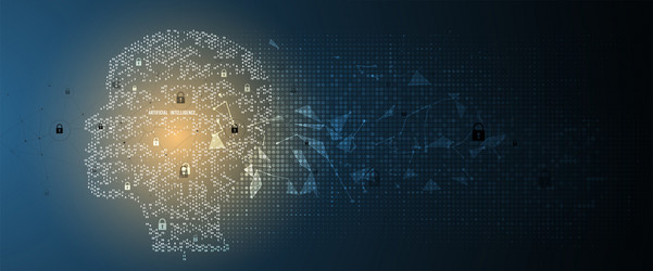 Artificial intelligence technology web background Vector Image