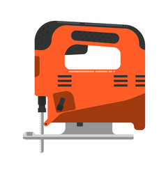 Jigsaw power tool flat Royalty Free Vector Image
