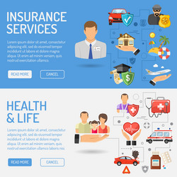 Insurance services infographics Royalty Free Vector Image