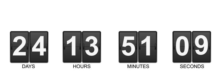 Clock Counter Countdown Flip Scoreboard Royalty Free Vector
