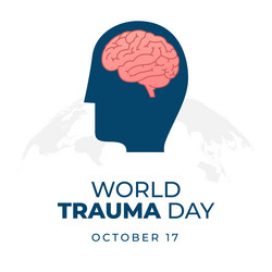 Flyers promoting world trauma day or associated Vector Image