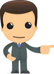 Funny cartoon boss Royalty Free Vector Image - VectorStock