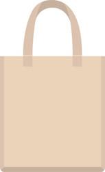 Paper bag flat style front Royalty Free Vector Image