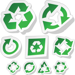 Collection of different recycle icons Royalty Free Vector