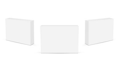 Tall paper rectangular packaging boxes mockups Vector Image