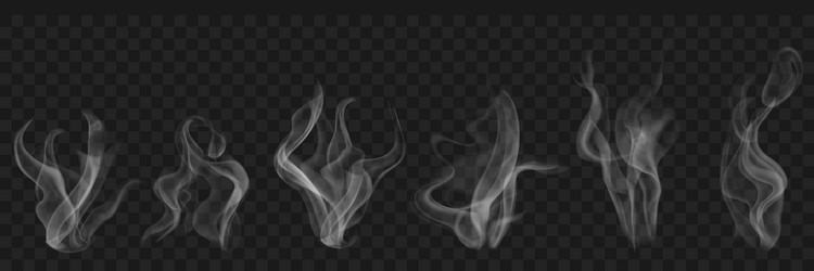 Smoke effect realistic traces in air from Vector Image