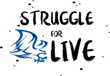 Struggle for live card lettering typography design