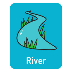 Flashcard with antonyms for children template Vector Image