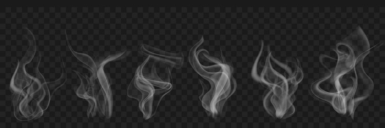 Smoke effect realistic traces in air from Vector Image