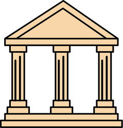 Building with columns icon Royalty Free Vector Image