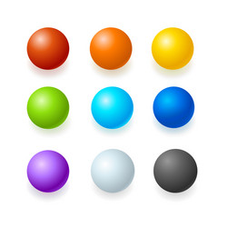 Colorful glossy spheres Royalty Free Vector Image