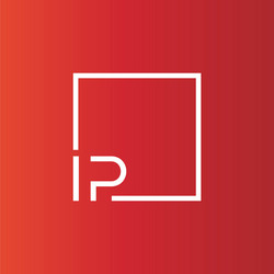 Creative initial letter ip square logo design Vector Image