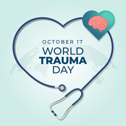 Flyers promoting world trauma day or associated Vector Image